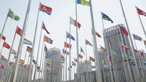 World national flags | Stock Video | Pond5