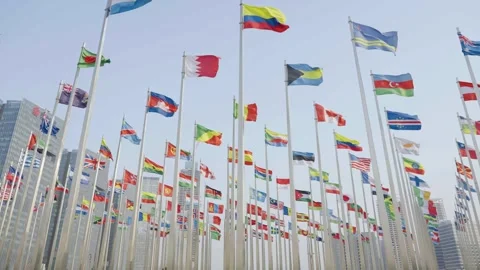 World national flags | Stock Video | Pond5