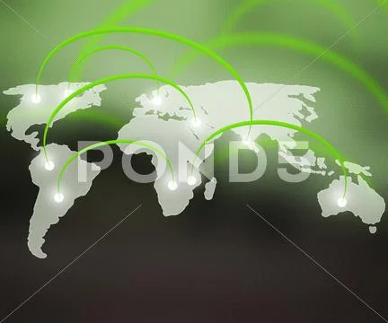 World network green background: Royalty Free #27096670
