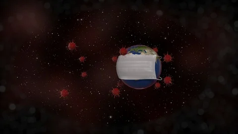 World pandemic danger. Realistic planet ... | Stock Video | Pond5
