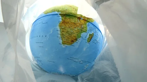 world in plastic bag underwater pollutio... | Stock Video | Pond5