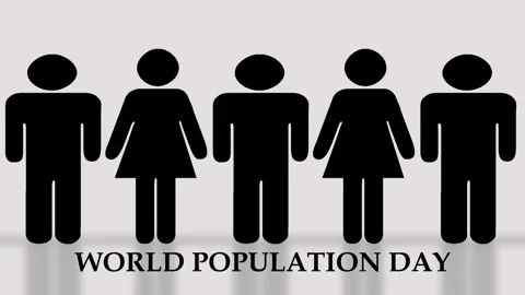 World Population Day: Animated with the ... | Stock Video | Pond5