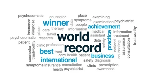 World record animated word cloud, text d... | Stock Video | Pond5