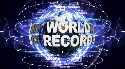 WORLD RECORD Text Animation with Keyword... | Stock Video | Pond5