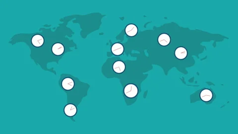 world time zones motion animation | Stock Video | Pond5