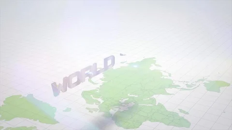 World tour text animation with world map... | Stock Video | Pond5