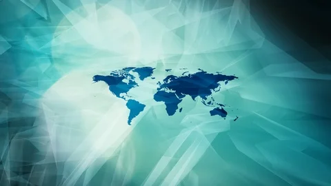World travel map animation, abstract int... | Stock Video | Pond5