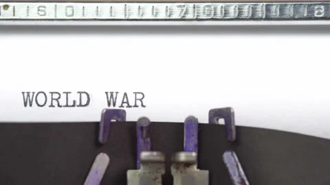 World War 1 word closeup being typing an... | Stock Video | Pond5