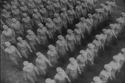 World War 2 - First U.S. Army women arri... | Stock Video | Pond5