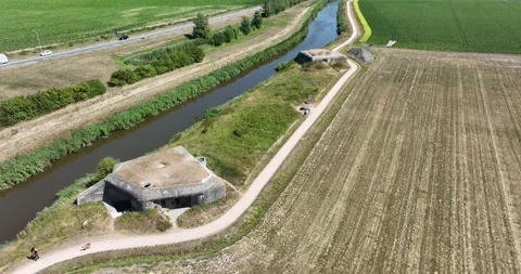 World war 2 WW2 bunker fortification mil... | Stock Video | Pond5