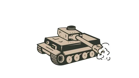 World War Two German Panzer Tank Firing ... | Stock Video | Pond5