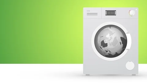 the world in the washing machine motion ... | Stock Video | Pond5