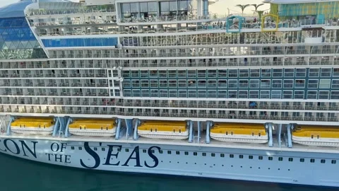 World's biggest cruise ship Icon of the ... | Stock Video | Pond5