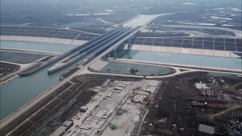 The World's Largest Span of Water Naviga... | Stock Video | Pond5