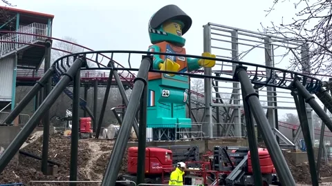 World's tallest Lego minifigure unveiled... | Stock Video | Pond5