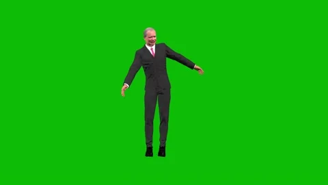 Worried Businessman Falling Green Screen... | Stock Video | Pond5