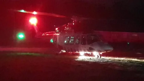 Worst ever EMS helicopter take off | Stock Video | Pond5