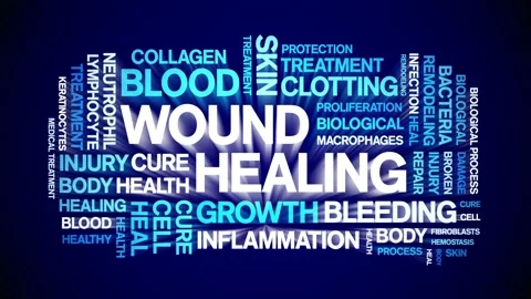 Wound Healing animated word cloud,animat... | Stock Video | Pond5