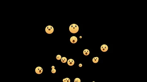 Wow Floating Animated Emojis | Stock Video | Pond5