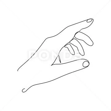 Wrist hand gesture Single line drawing. Sign and symbol of hand ...