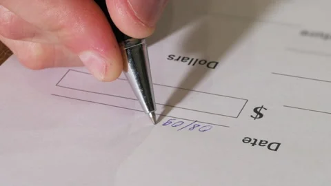 Write Check Stock Video Footage | Royalty Free Write Check Videos | Pond5