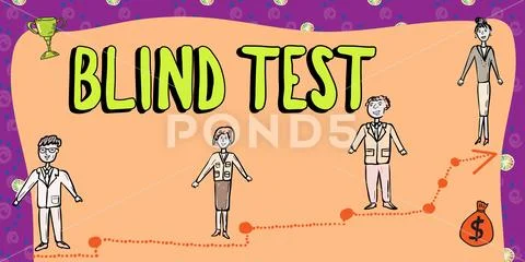 Writing displaying text Blind Test. Word Written on Social engagement ...