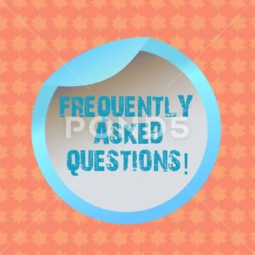 Writing note showing Frequently Asked Questions. Business photo ...