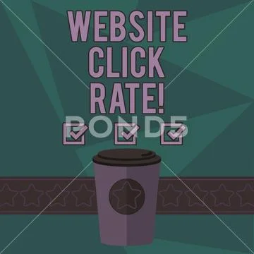 Writing note showing Website Click Rate. Business photo showcasing ...