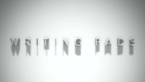 writing pads 3D title animation white te... | Stock Video | Pond5