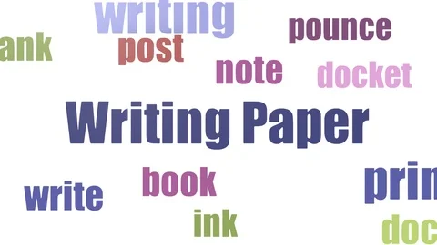 Writing Paper Word Cloud Animated On Whi... | Stock Video | Pond5