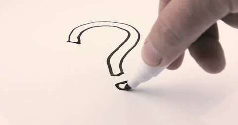 Writing Question Mark with marker | Stock Video | Pond5