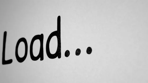 Writing the word Load, drawing animation... | Stock Video | Pond5