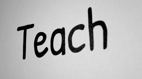 Writing the word Teach, drawing animatio... | Stock Video | Pond5