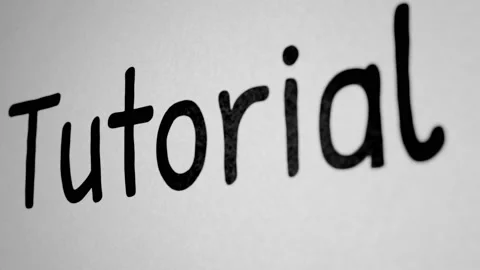 Writing the word Tutorial, drawing anima... | Stock Video | Pond5