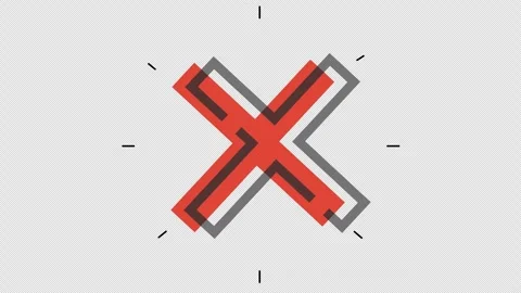 Wrong Check Marks Animation in Transpare... | Stock Video | Pond5