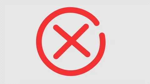 Wrong Check Marks Animation in Transpare... | Stock Video | Pond5