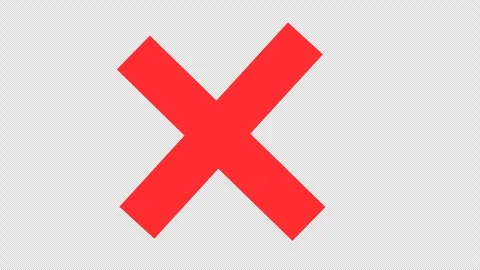 Wrong Check Marks Animation in Transpare... | Stock Video | Pond5