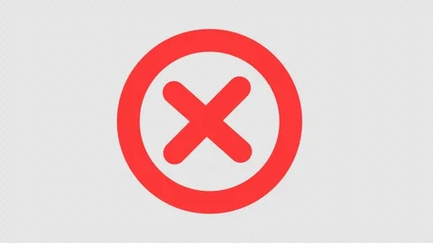 Wrong Check Marks Animation in Transpare... | Stock Video | Pond5