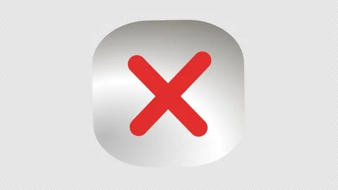 Wrong Checkbox in Transparent Background | Stock Video | Pond5