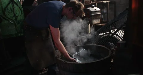 Wrought iron manufacturing process | Stock Video | Pond5