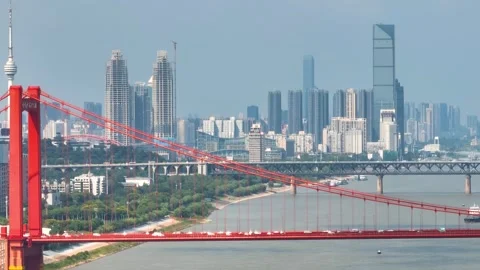 Wuhan Yangtze River and Han River of th... | Stock Video | Pond5