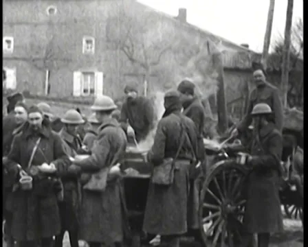 WW1 - French Soldiers Cooking And Transp... | Stock Video | Pond5