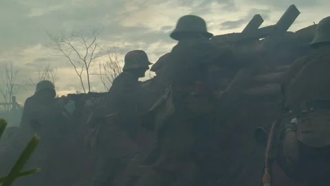 WW1 German Soldiers Fight in Front-Line ... | Stock Video | Pond5