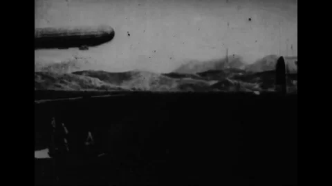WW1 - German Zeppelin L-7 fly to England | Stock Video | Pond5