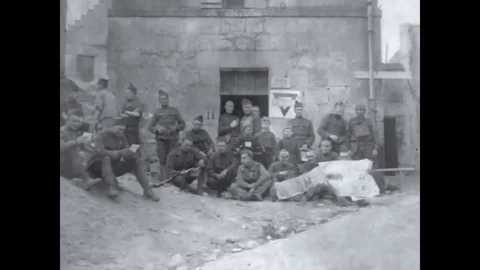 WW1 - Soldiers in front of Young Men's C... | Stock Video | Pond5