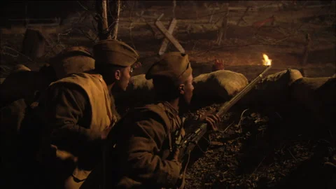 WW1 U.S. Army Soldier trenches Hand-to-H... | Stock Video | Pond5