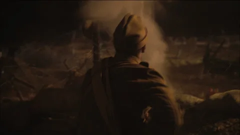 WW1 U.S. Army Soldier trenches Hand-to-H... | Stock Video | Pond5