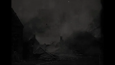 WW1 - View of destroyed Italian city | Stock Video | Pond5