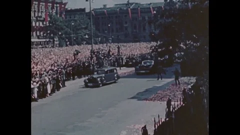 WW2 - Adolf Hitler motorcade - Hitler st... | Stock Video | Pond5