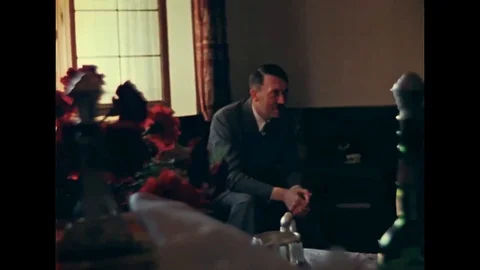 WW2 - Adolf Hitler sit on a sofa at his ... | Stock Video | Pond5